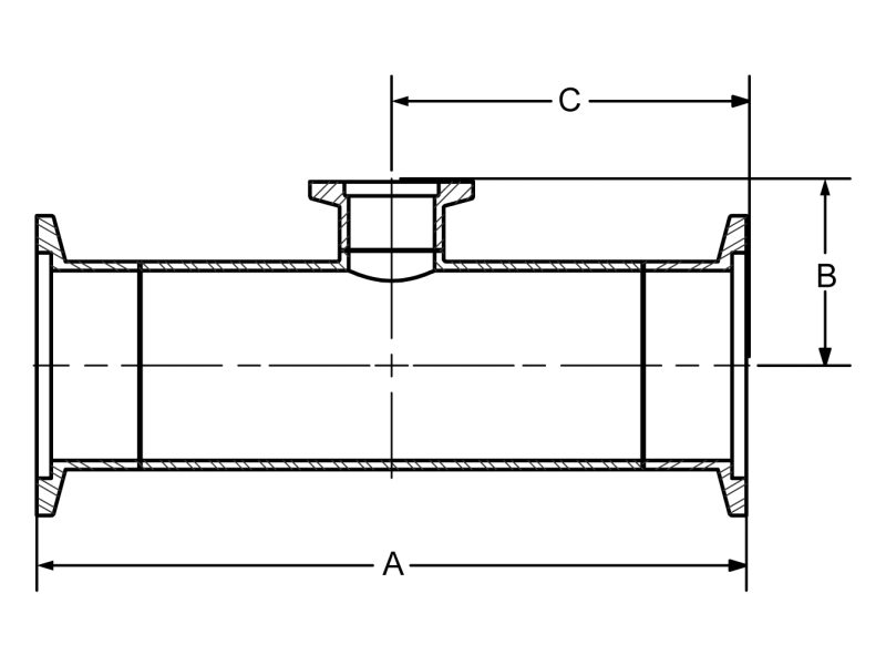100318403 Reducing Tee Fitting