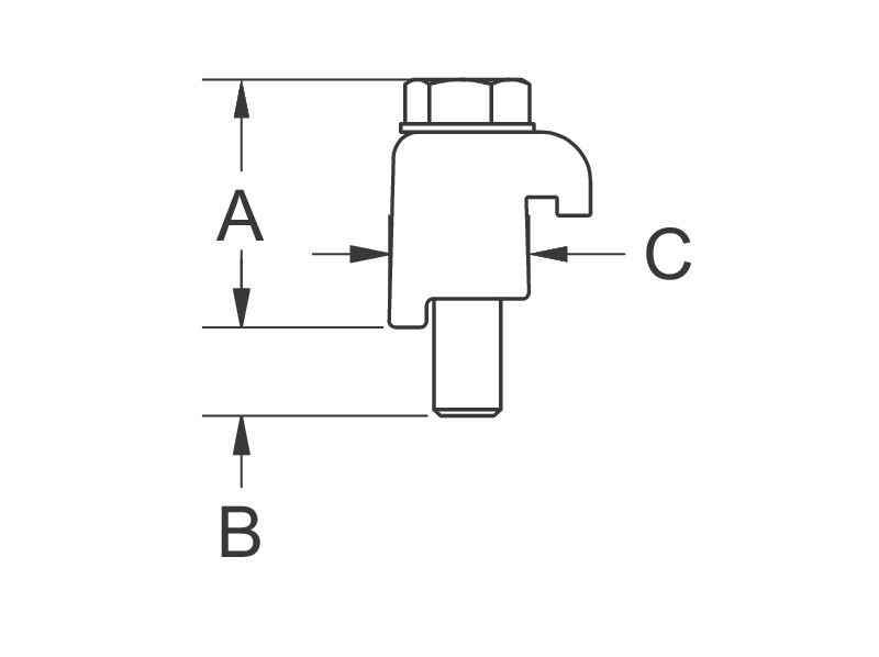 100761006 Single Claw Flange Clamp