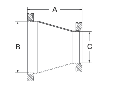 ISO-MF Flange Conical Reducer
