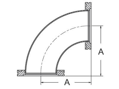 ISO-MF Flange 90 Degree Elbow